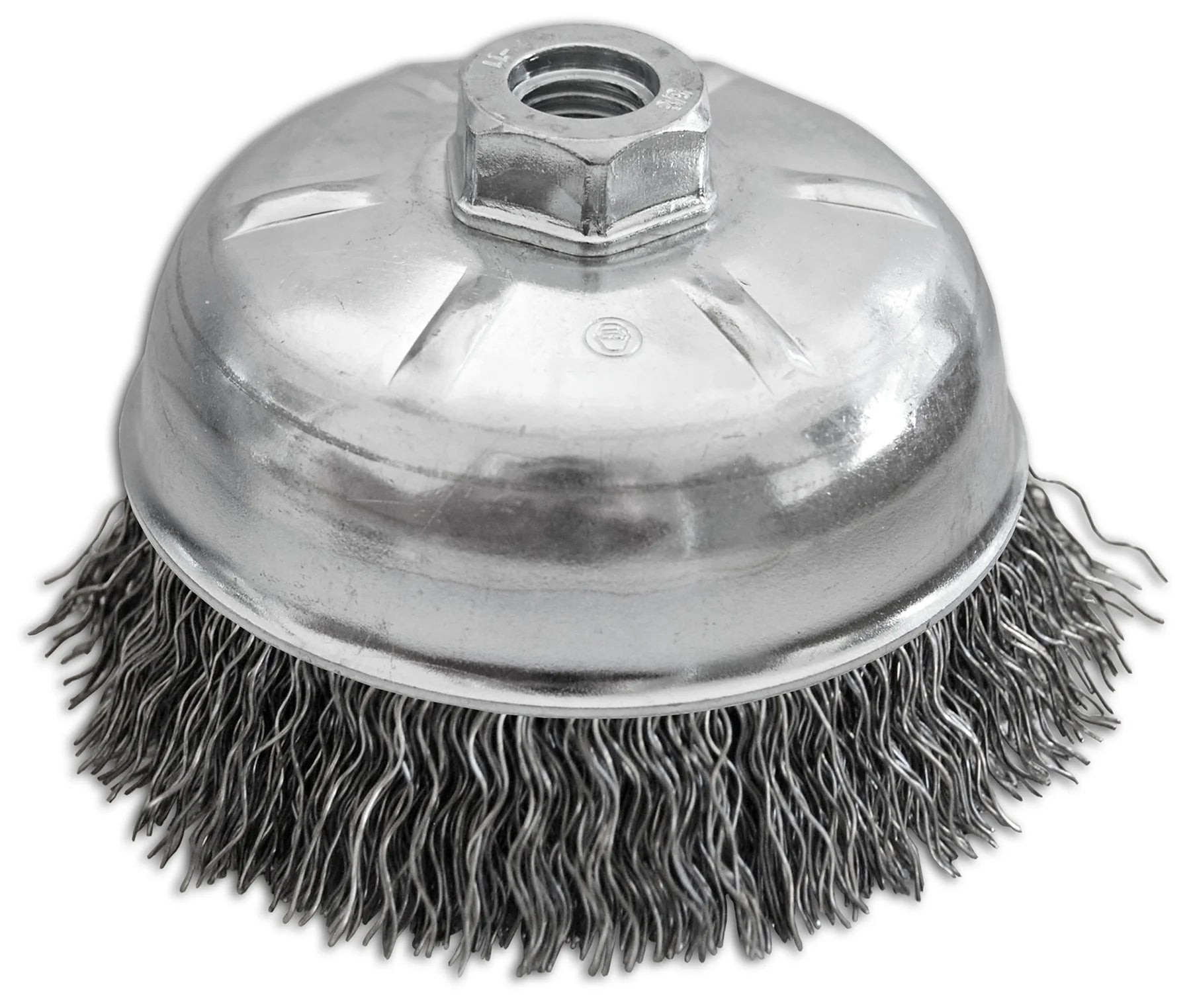 6" x 5/8-11" .014" Carbon Steel Crimped Wire Cup Brush – Welding ...