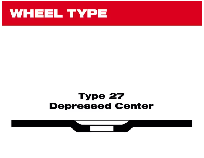 T27 Depressed Center Grinding Wheels 9" x 1/4" x 5/8"-11 flange ...